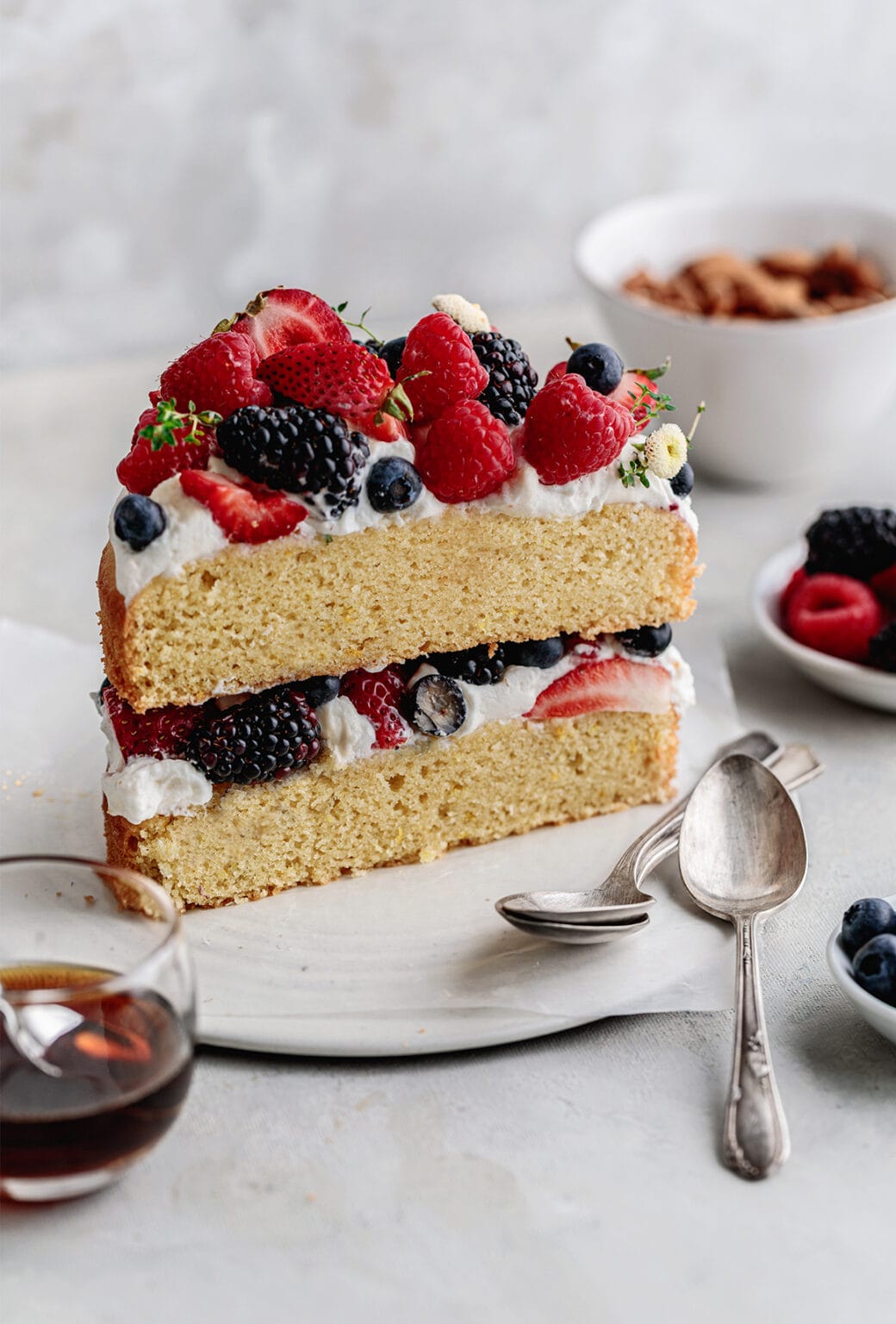 Berries and Almond Cake - Yoga of Cooking